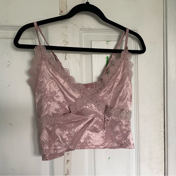ROMWE | Tops | Nwt Pink Satin Top | Poshmark